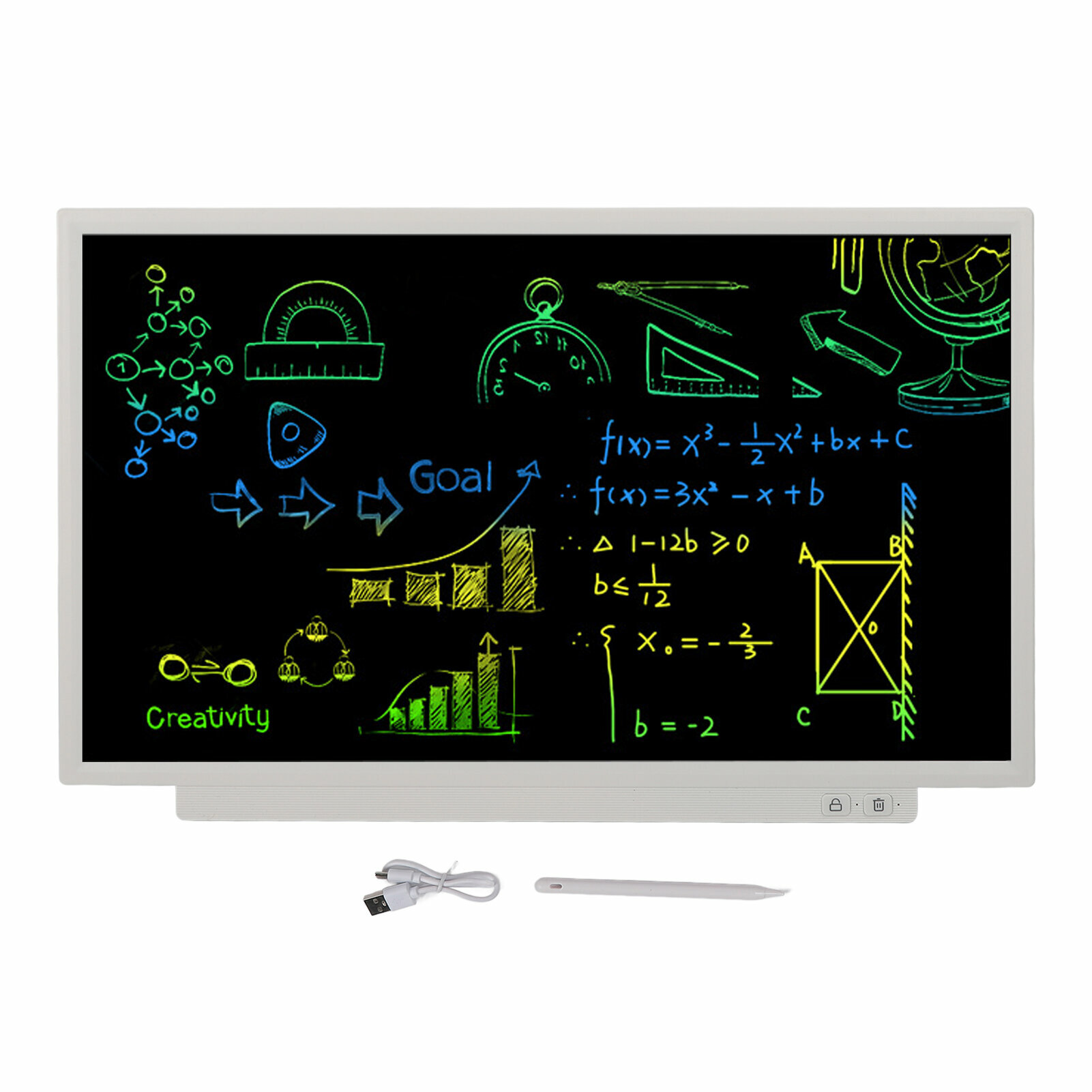 Электронная доска для письма и рисования с ЖК-экраном, 24 дюйма, для детей, обучающихся дома, в школе и офисе.