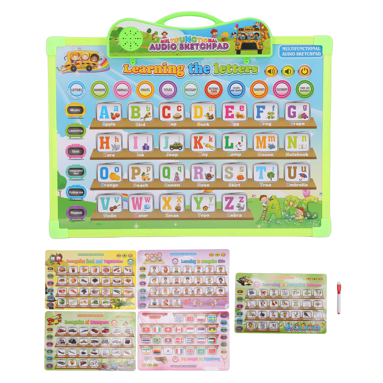 Электронный настенный плакат с английским алфавитом для детей, говорящая игрушка-развивающая игрушка ABC для детей от 3 до 8 лет.