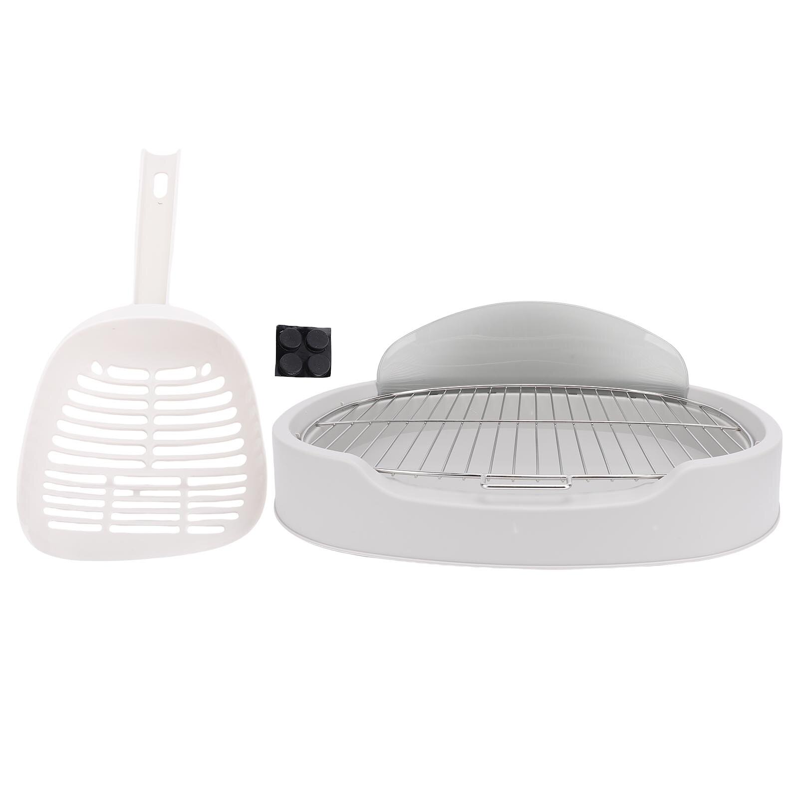 Поддон для собачьего туалета с перегородкой, сетка из нержавеющей стали, держатель для пеленки для щенков, туалет для дома, серый.