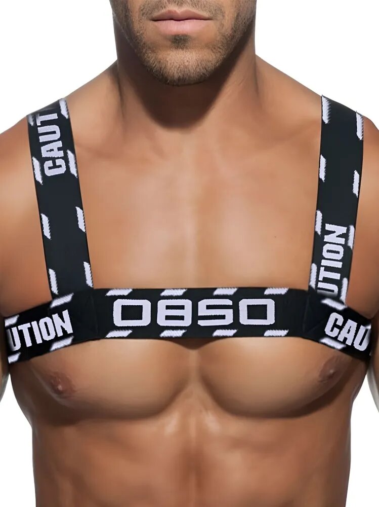 Мужская портупея черная спандекс/полиэстр BS BS8103-2 Один размер (F)