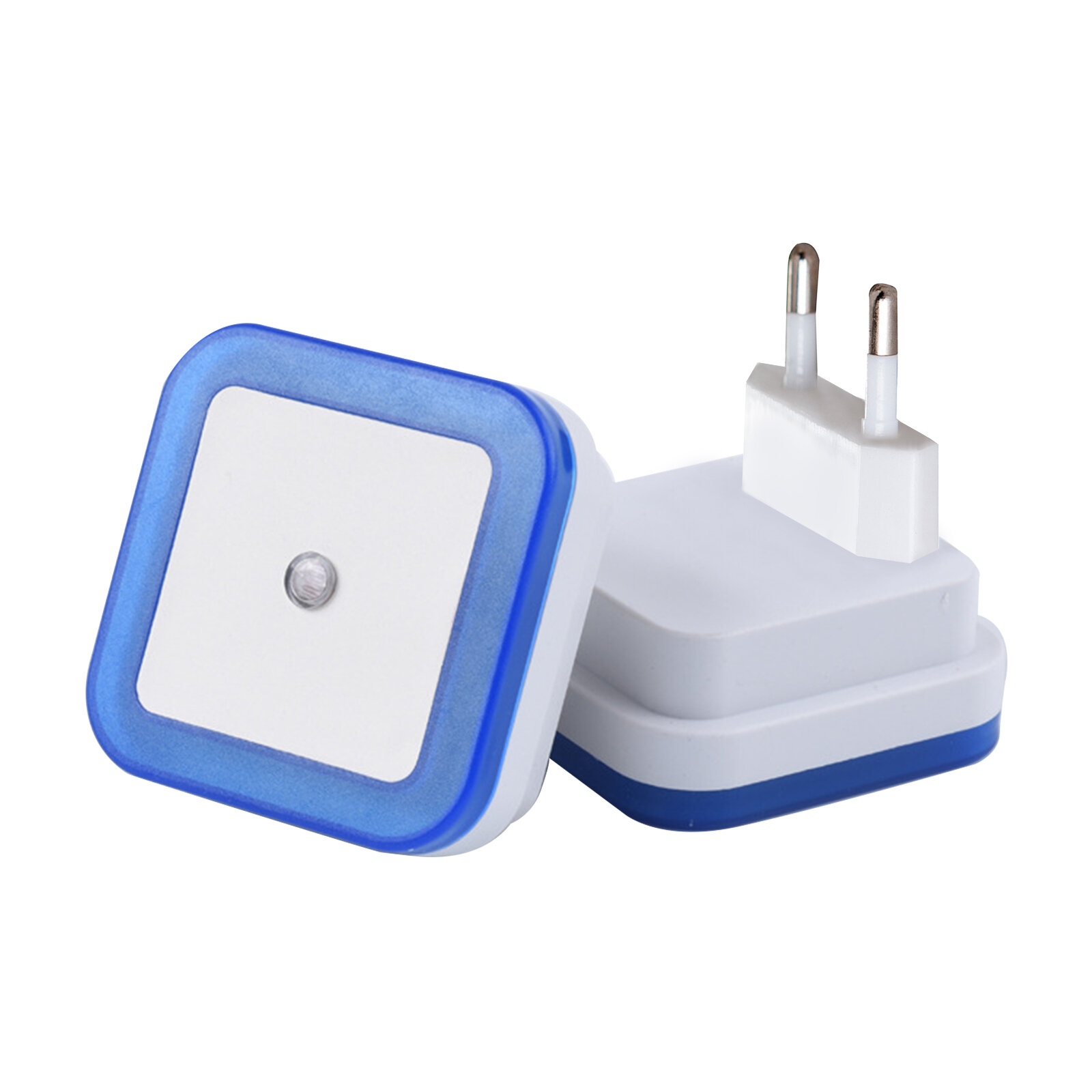 1PCS Wall-mounted Sensor Night Light Automatic On/Off LED Sensor Lights Plug into Wall Light Stair Lamp White Blue Orange Pink EU Plug US Plug ABS Silicone Electronic Component 5.5*5.5*2.5cm for Stairway Bathroom Kids Room Garage Cabinet Bedroom Home