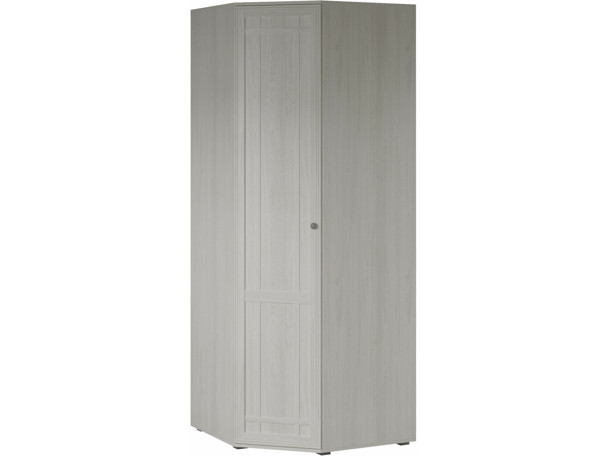 Шкаф угловой однодверный со штангой для вешалок, Ясень анкор светлый