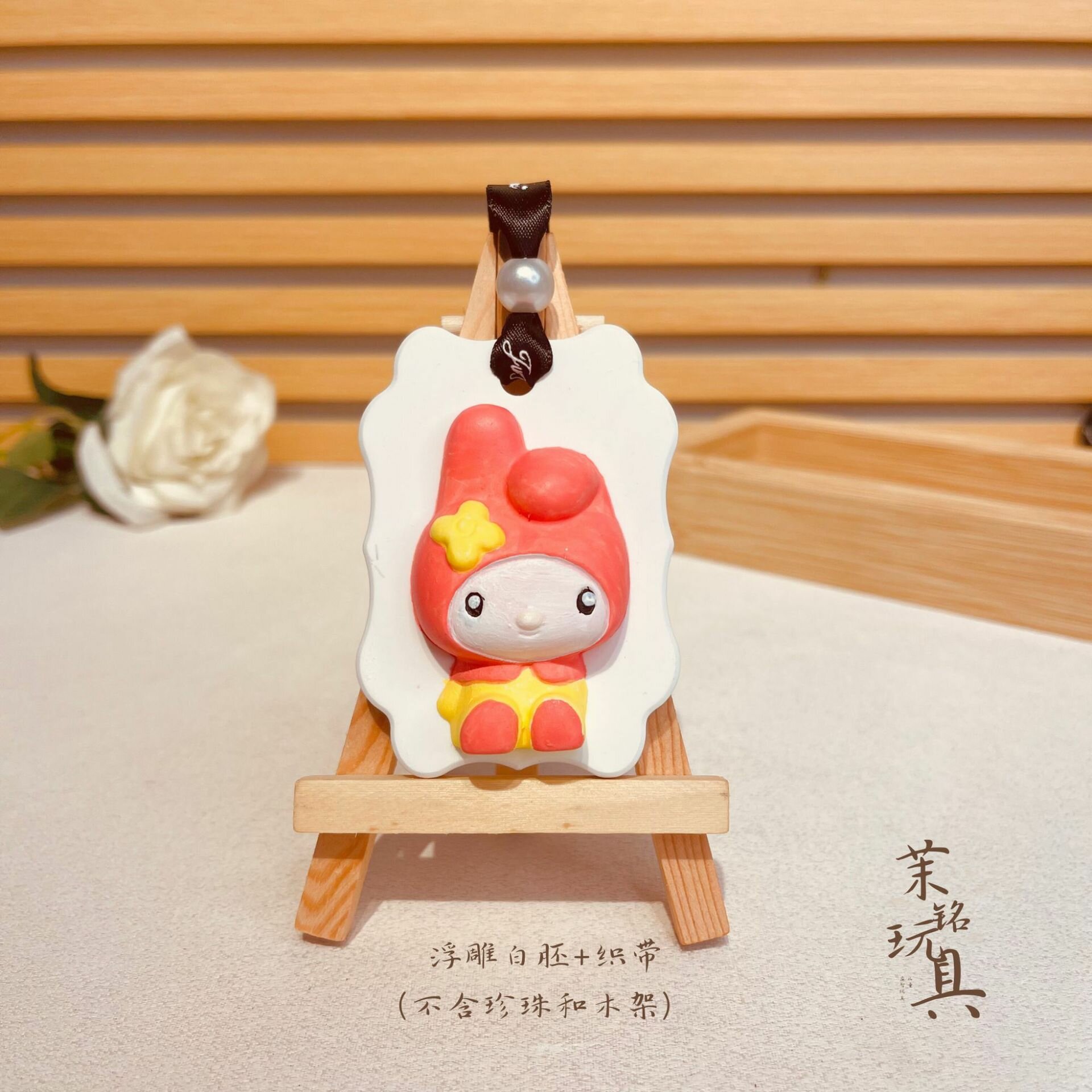 Кукла из гипса в виде медведя-тюльпана, раскраска, мультяшная ручная роспись, ароматерапия, красочное граффити, DIY раскраска, ручная роспись, подвесной знак