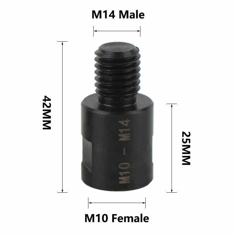 Переходник адаптер с М10 на М14 для ушм болгарки на рабочий шпиндель