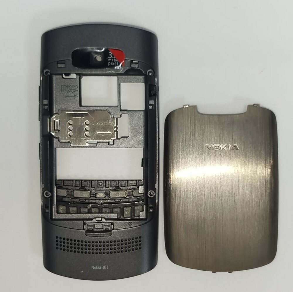 Корпус для Nokia 303 (серый) — фото 1