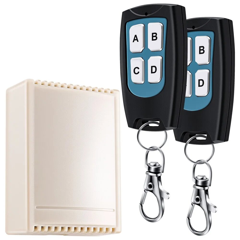 DC 12V 4-канальный пульт дистанционного управления с 2 передатчиками и приемниками