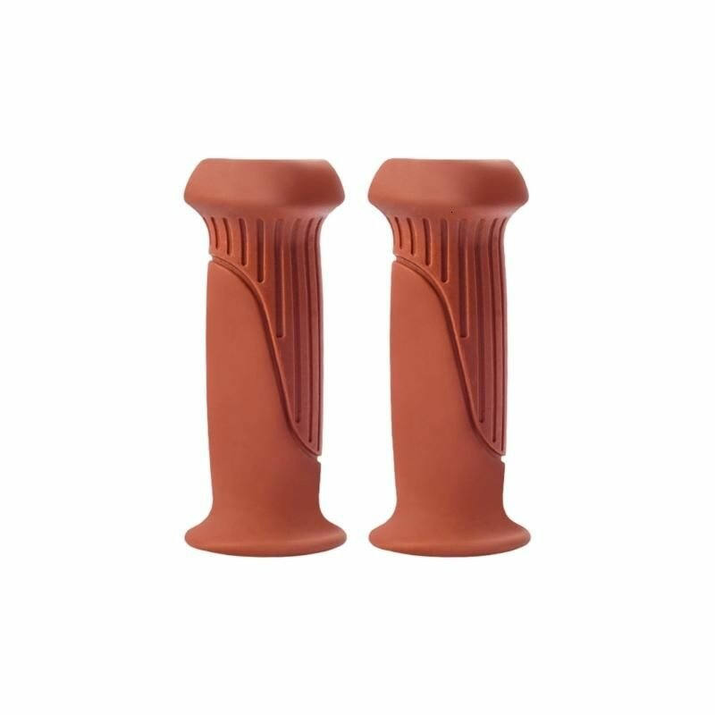 Нескользящие мягкие резиновые ручки руля для универсальных детских велосипедов и самокатов, Коричневый