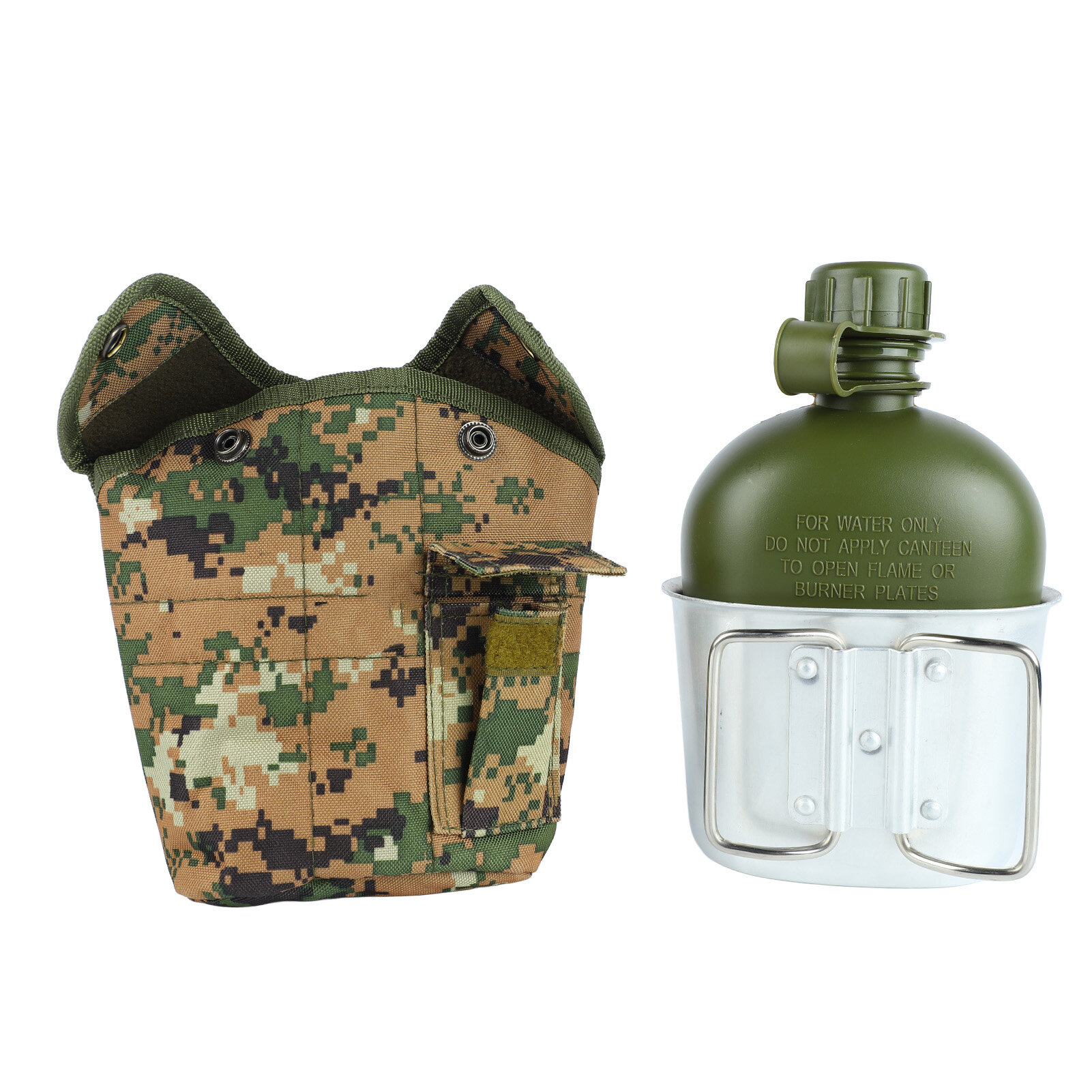 Набор из армейских фляг для воды, алюминиевого сплава, армейского чайника с термосумкой для кемпинга и походов