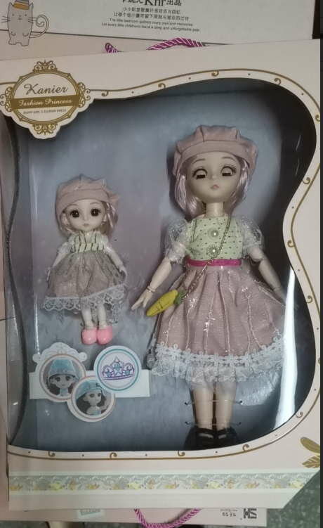 Набор кукол Мама блондинка с сумкой Морковь и дочкой 201854-2 с 3 лет