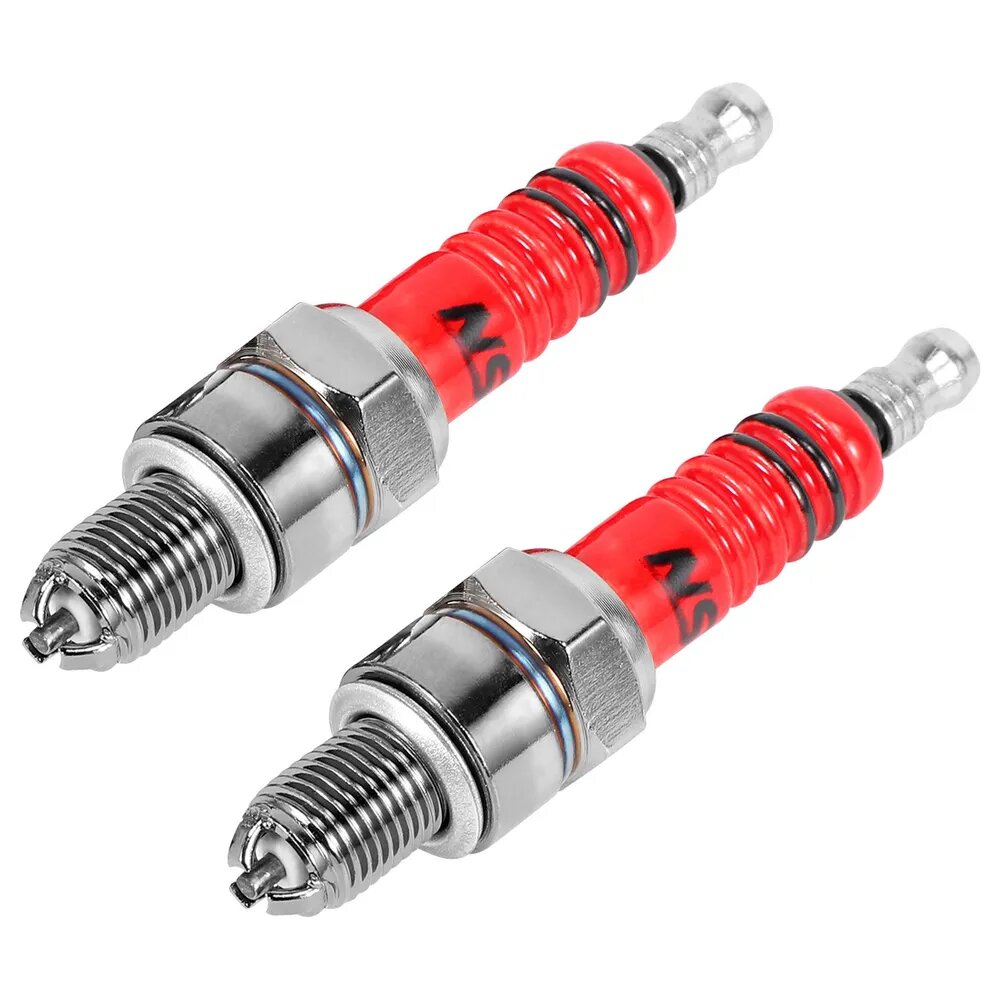 Упаковка из 2 гоночных 3-электродных свечей зажигания A7tc для 50cc 110cc 125cc 150cc квадроцикла скутера мотоцикла для мотокросса картинга