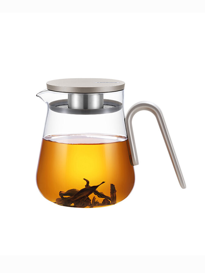 Стеклянный заварочный чайник с фильтром, 600 мл