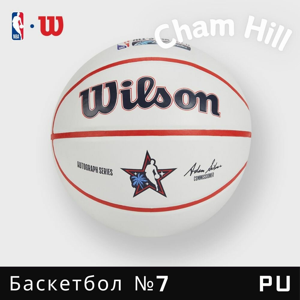 Wilson Баскетбольный Мяч №7 2026 NBA ALL STAR AUTO WZ4043301XB7