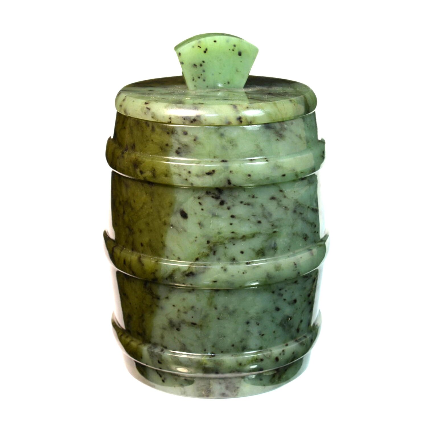 Бочонок из нефрита "Медовница" 86*86*125мм .