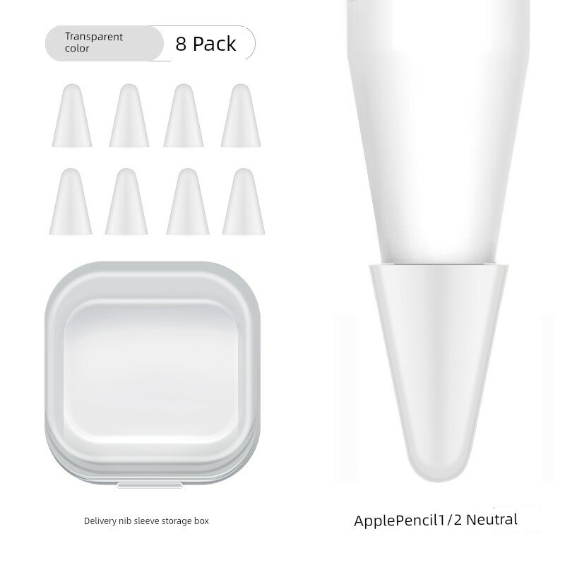 Подходит для чехла-накладки на Apple Pencil, силиконового чехла для емкостного стилуса, бесшумной противоскользящей