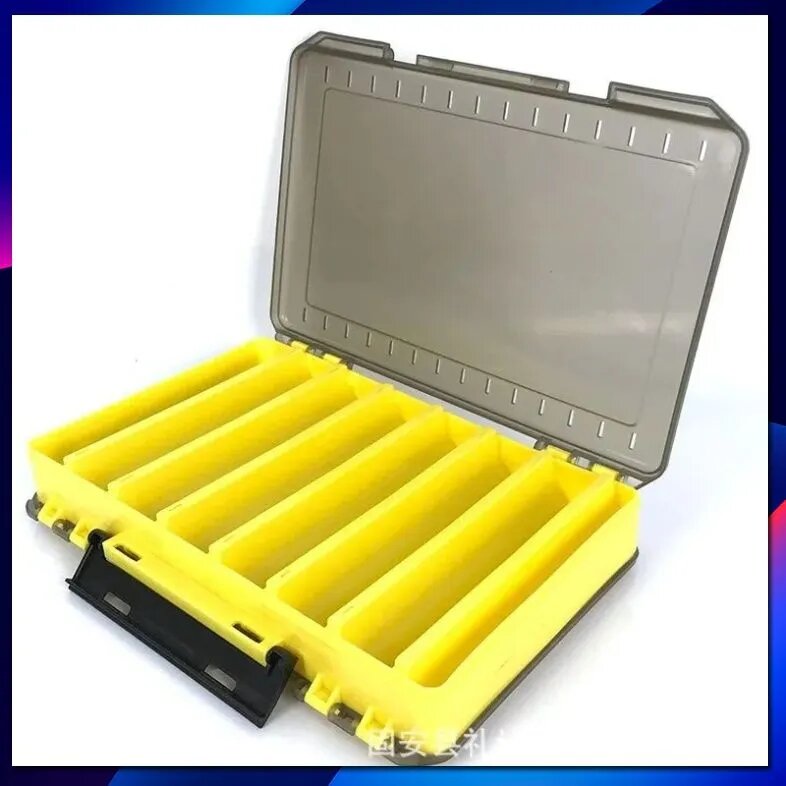 Коробка для воблеров двухсторонняя L 27*19*4.7 см, оранжевая