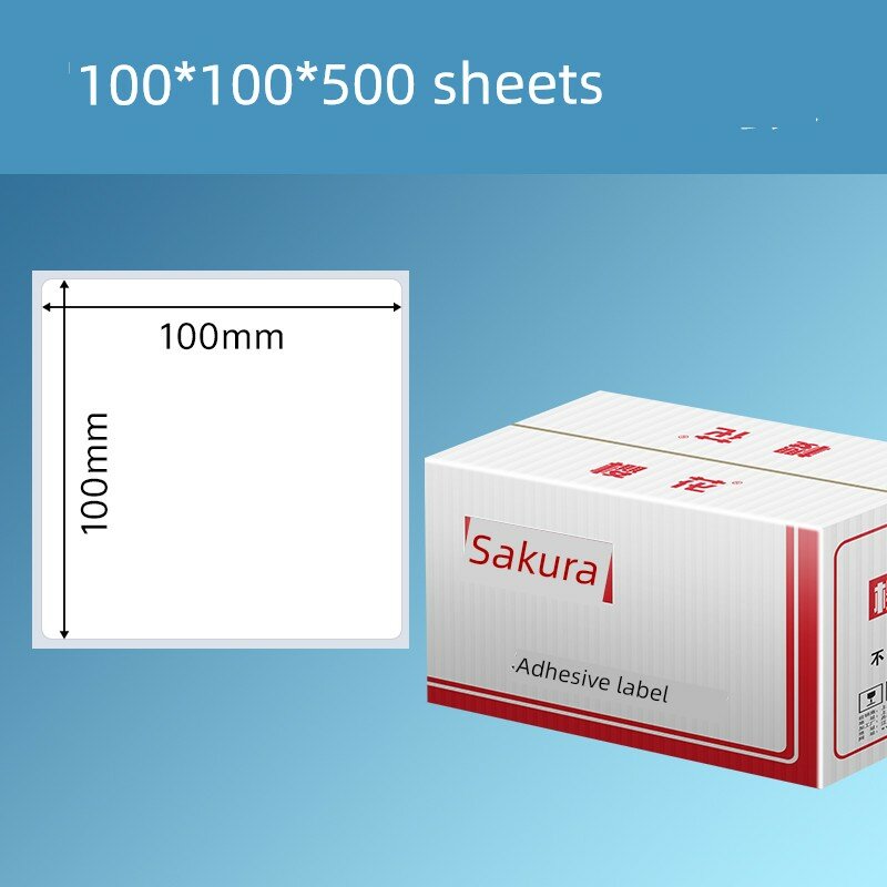 Бумага для трехстойких термоэтикеток Sakura 60*40 30 50 70 80 90 100x100 самоклеящаяся бумага для печати, бумага со