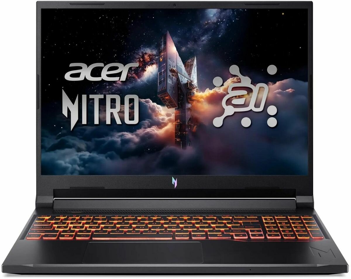 Ноутбук Acer Nitro V 16 AI ANV16-42-R309, Ryzen 5 240/16Gb/SSD512Gb/RTX5050 8Gb/16" 2560x1600 IPS/Windows11/ Black