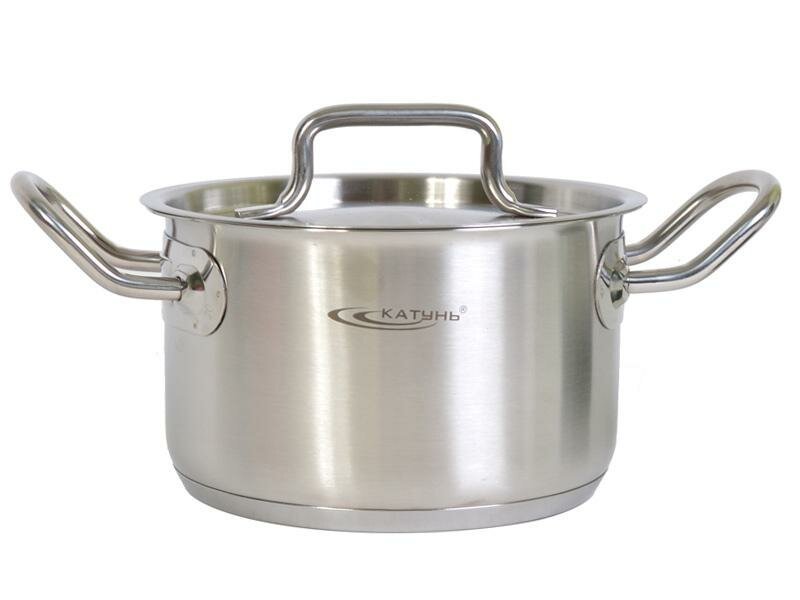 Кастрюля нерж 1.0Л общепит МЕТ/КР ТРС катунь
