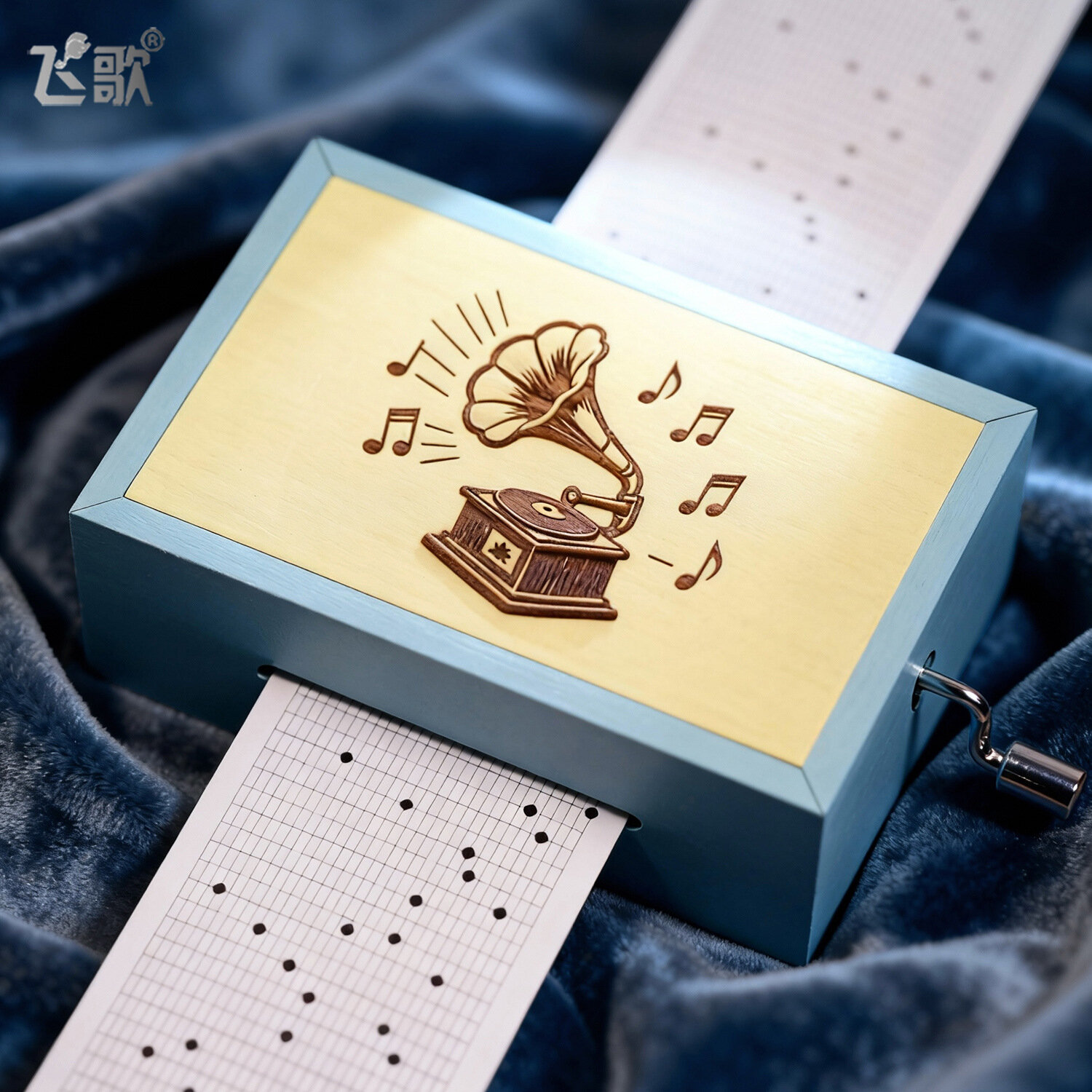 Музыкальная шкатулка Feige 15/30 тонов с ручным приводом и нотами, винтажная деревянная DIY шкатулка с восемью тонами, креативный подарок DIY
