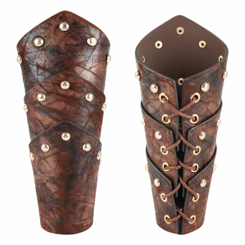 Кожаные наручи для ролевых игр, - 1 пара