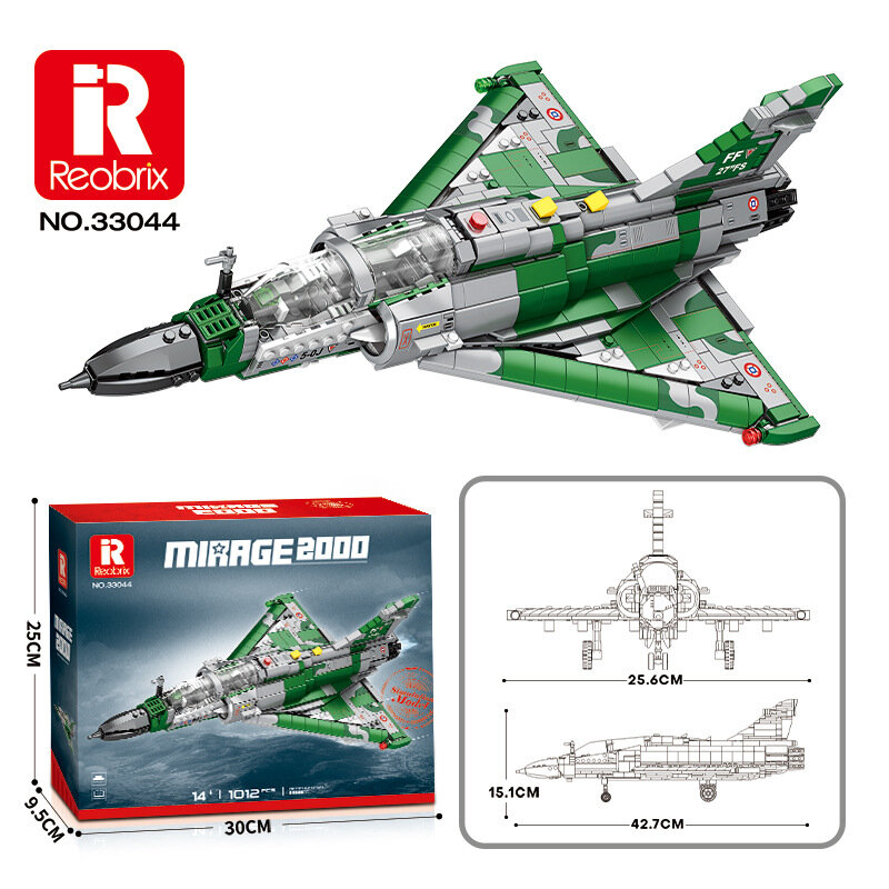 Набор 33044 Mirage 2000, истребитель для сборки, образовательная игрушка с 520+ деталями