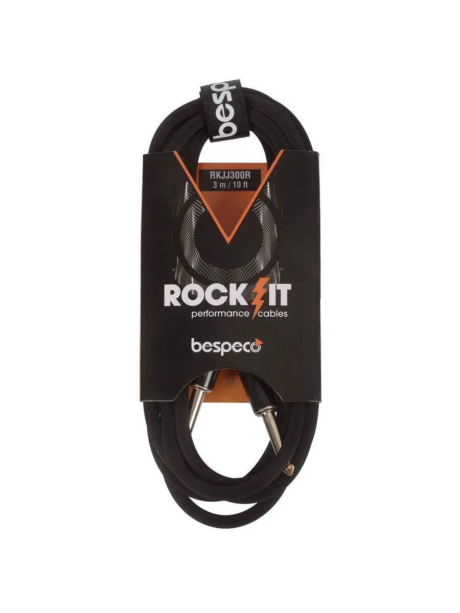 Кабель Bespeco "RKJJR/RKJPR", гитарный, прямой разъём, длина 3 м