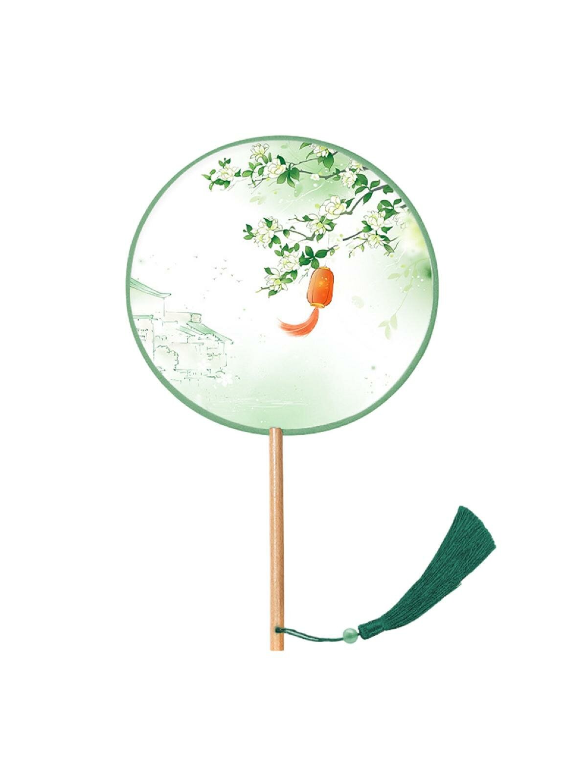 Ручной Китайский веер Старинный с подвеской Веер для росписи китайскими чернилами