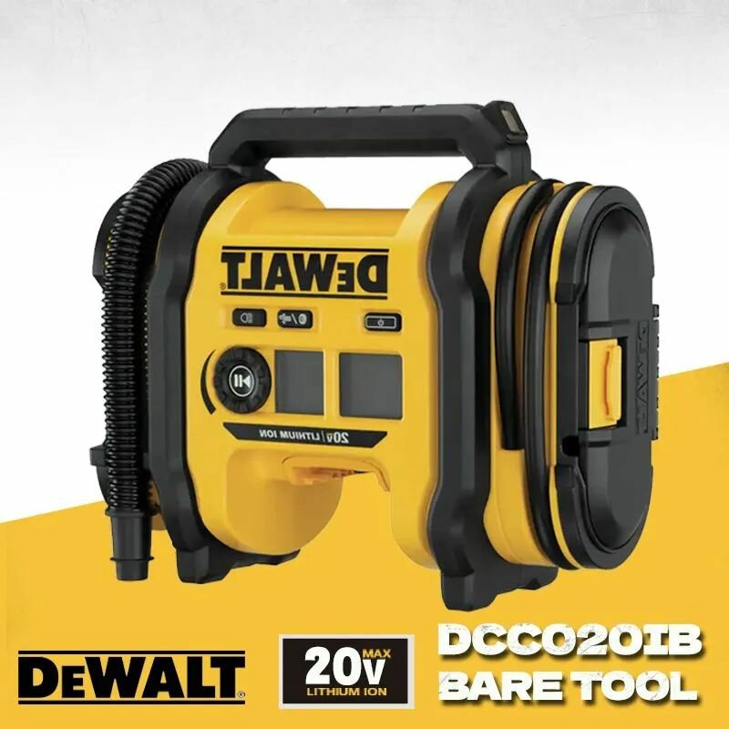 DEWALT DCC020IB 20V MAX Насос для накачивания шин Компактный портативный светодиодный фонарь Только инструмент