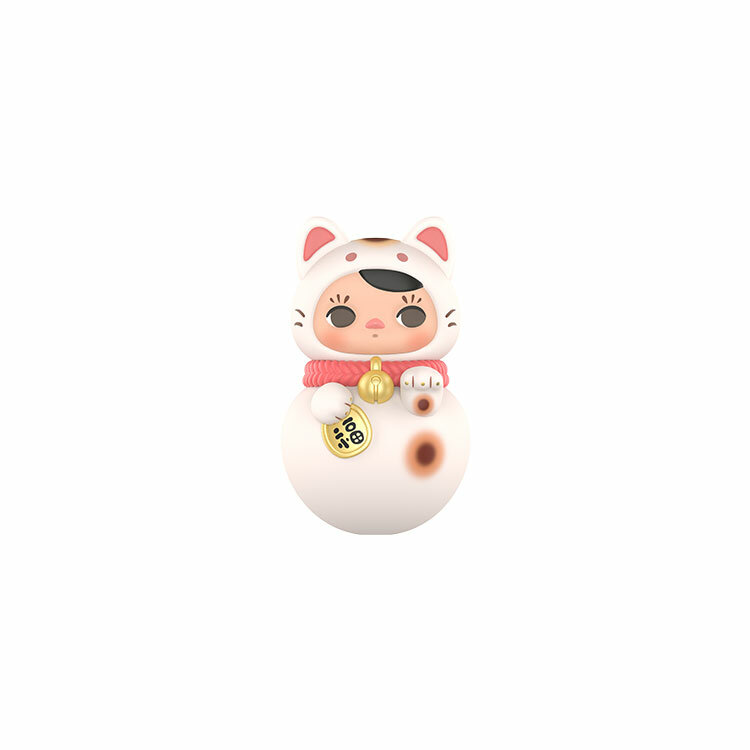 POP MART PUCKY Meowth Roly Poly Toys Collection, Confirmed-Hidden Style-Lucky Cat (Open)