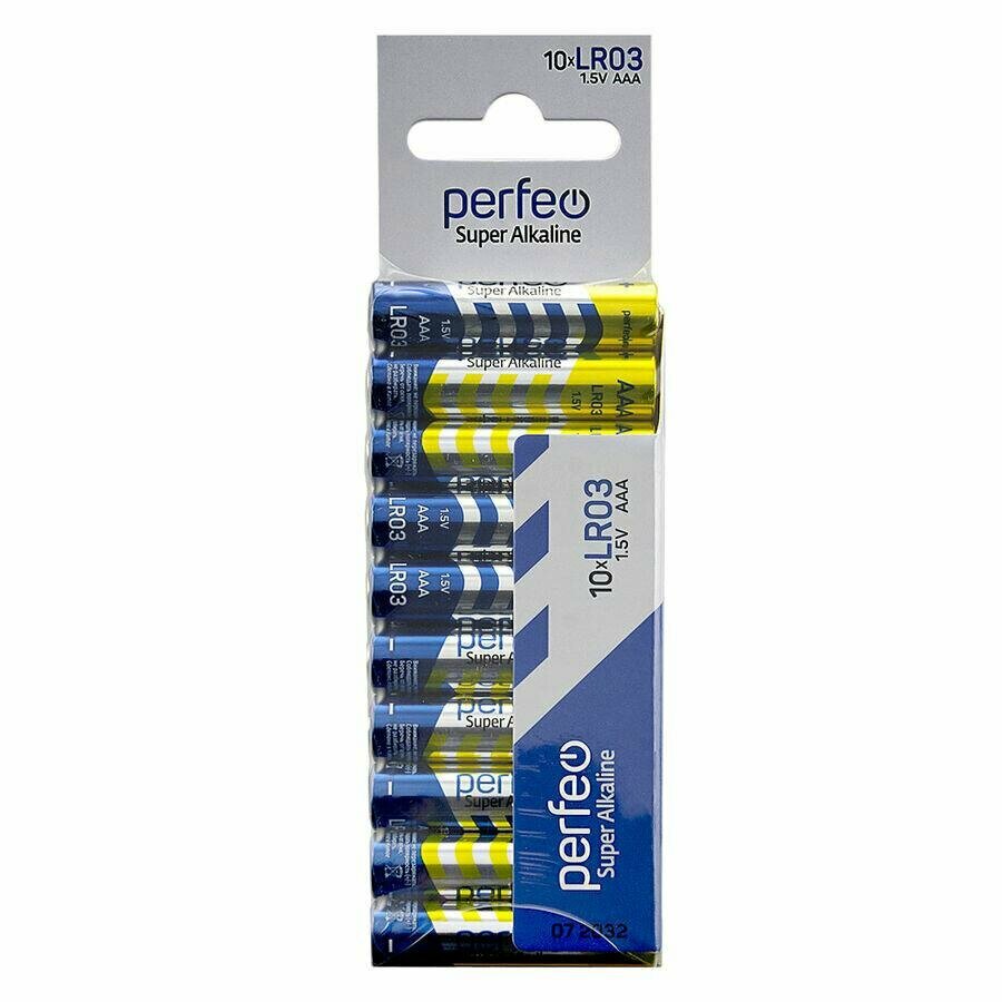 Батарейка Perfeo LR03/AAA Super Alkaline BL10 PFLR03/10SHCARD, 10шт.