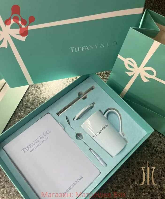 Набор бокс Tiffany & Co ежедневник блокнот, стакан, ручка, ложка.