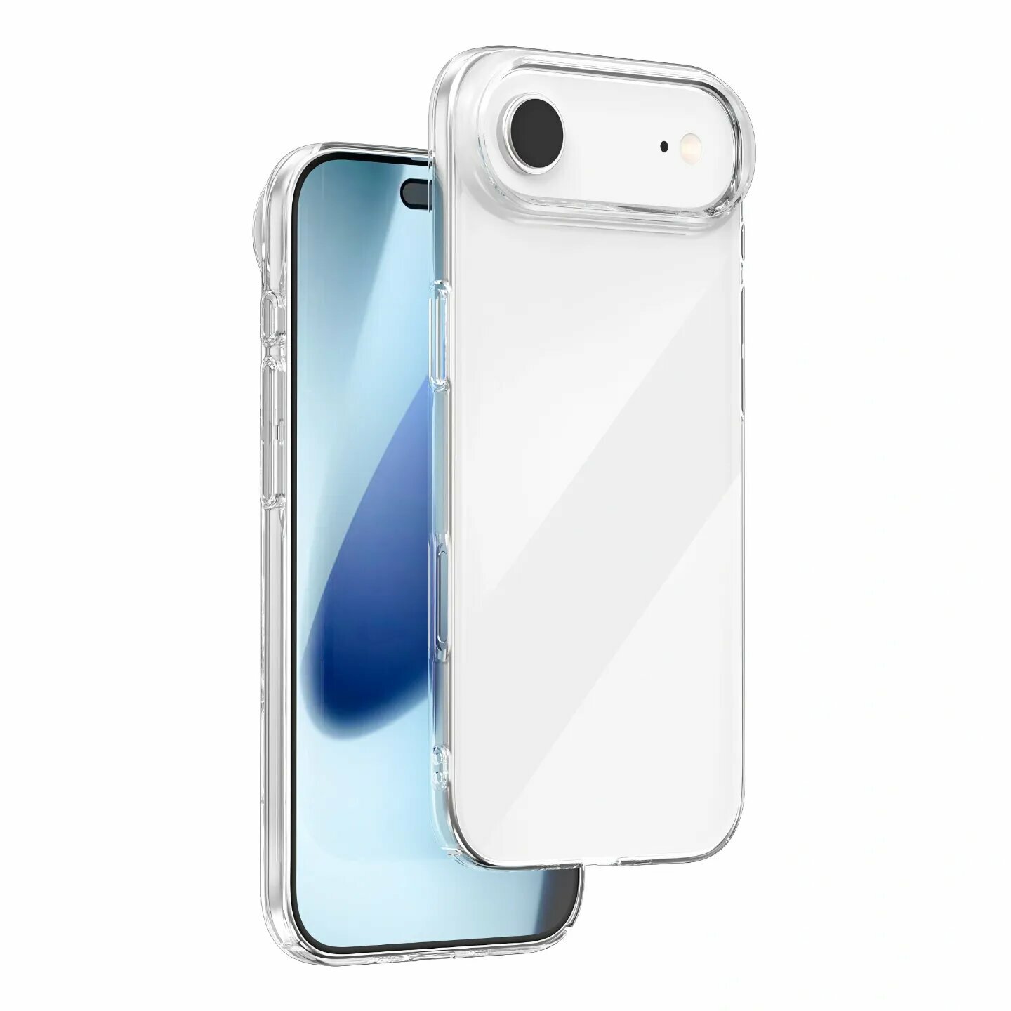 Силиконовый прозрачный чехол с защитой камеры для Iphone 17 Air / Айфон 17 эйр