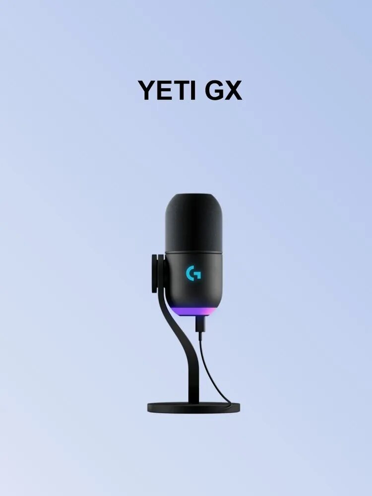 Logitech Микрофон игровой (для стриминга) Yeti GX, черный