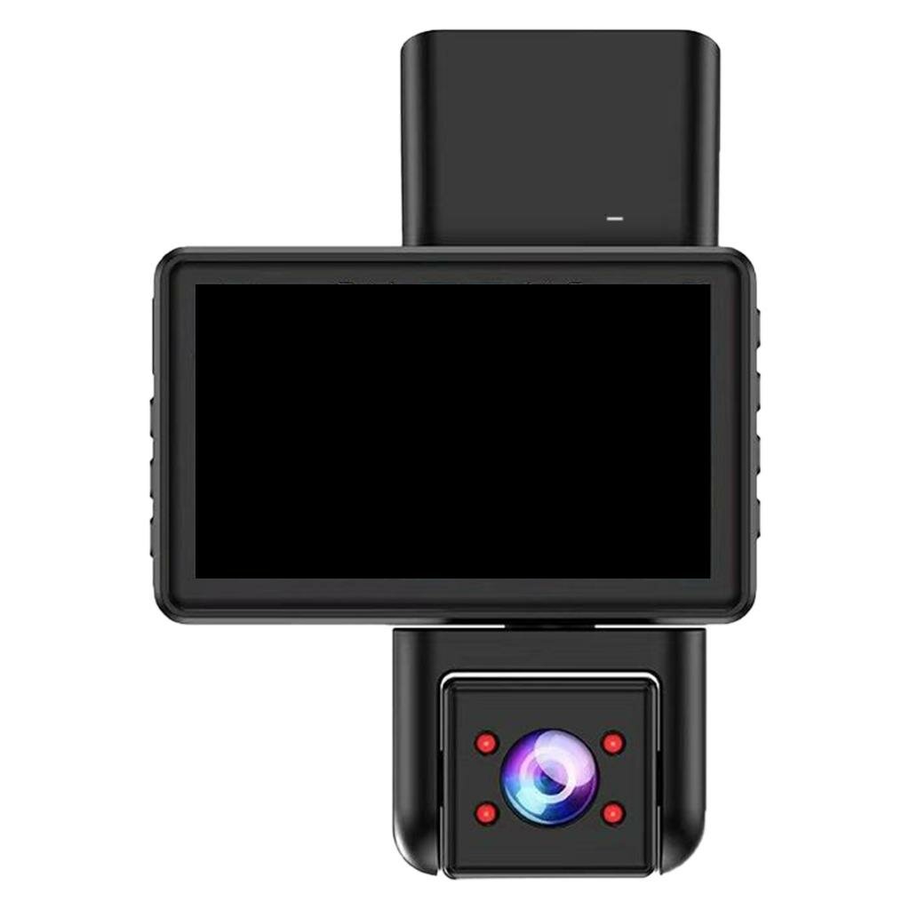 Видеорегистратор с экраном 3", 1080P, с ночным видением и датчиком движения, Двойные камеры