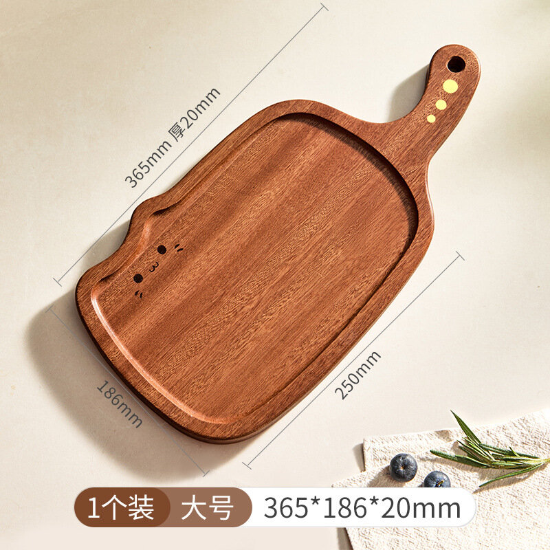 Разделочная доска из черного дерева для стейков, японский стиль, разделочная доска для хлеба, антибактериальная разделочная доска, поднос для западной кухни