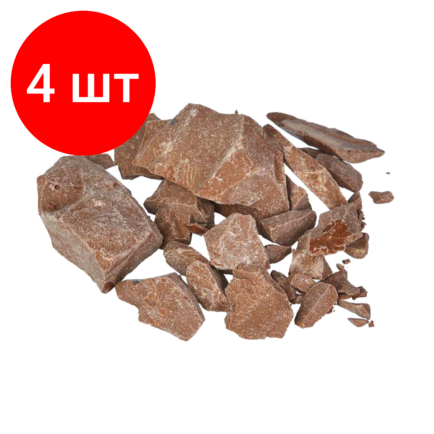 Комплект 4 шт, Сургуч кусковой в упаковке 2 кг, коричневый