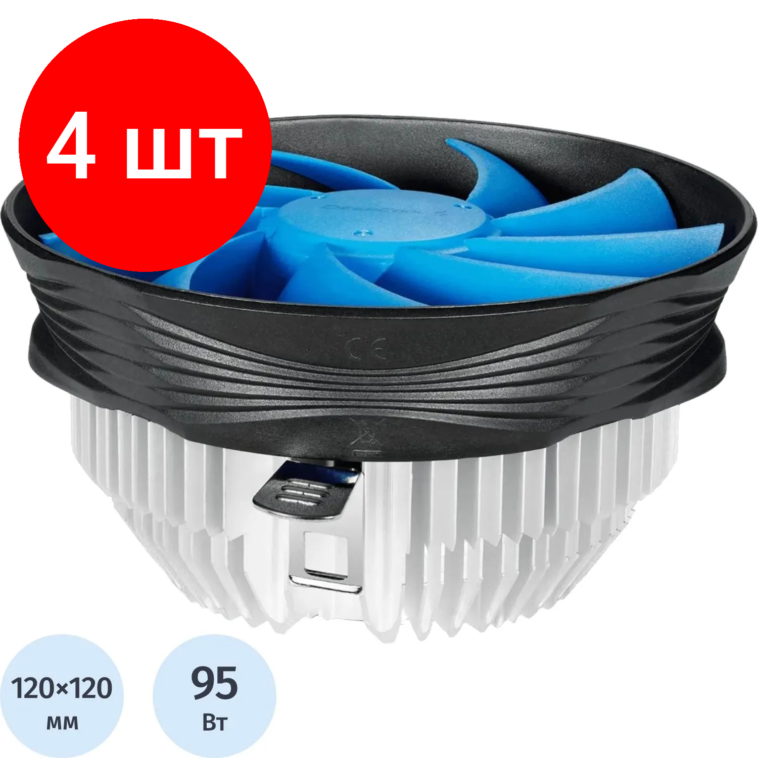 Комплект 4 штук, Кулер DEEPCOOL GAMMA ARCHER V2 s1700/1200/AM5/4 (TDP 95W,120mm)