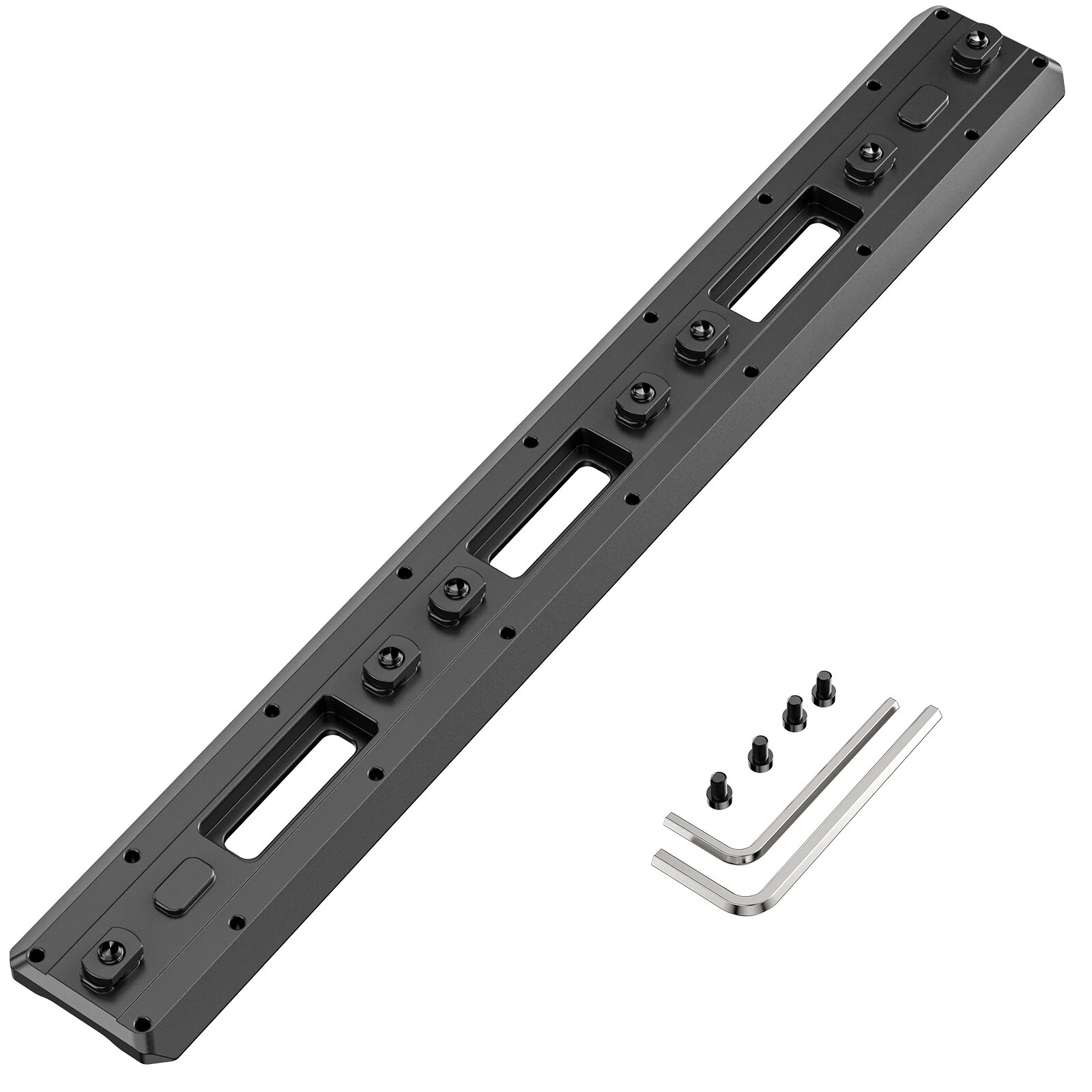 Быстросъемная пластина адаптера WEYLLAN MK300 Mlok Arca для системы M-LOK 7 Т-образных гаек, 3 слота M-LOK для крепления штатива/соки ARCA&RRS