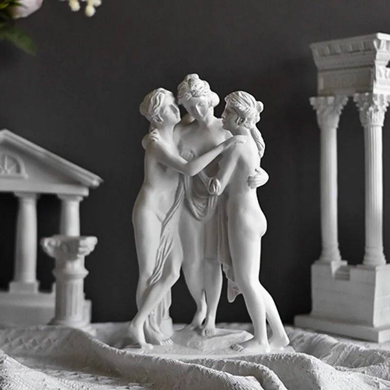 Статуэтка богини Афродиты Венеры в раковине, полирезин, белая, подарок и декор