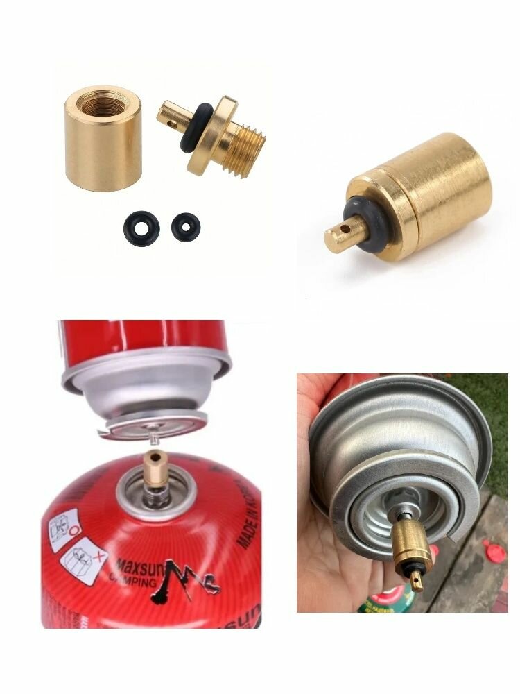 Переходник для заправки газовых баллонов - переходник для заправки баллона с резьбой с помощью цанги.