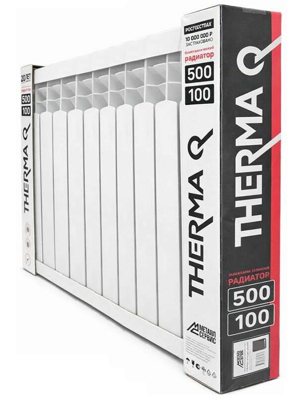 Радиатор биметаллический МС THERMA Q ECO 500/100 11 секций 1749Вт (пр-во Россия)