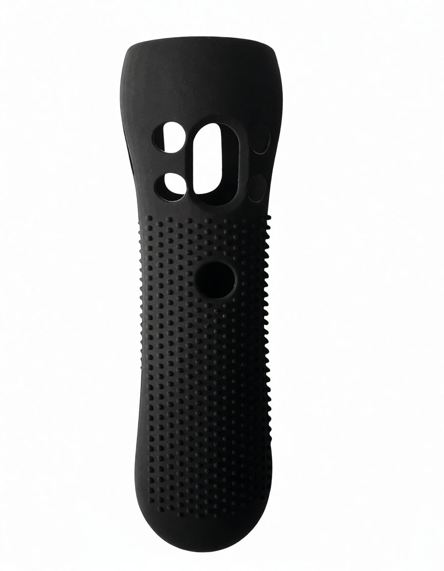 Силиконовый чехол MyPads TA-127273 для контроллера PS4 MOVE / PS3 MOVE с противоскользящей ручкой (Черный)