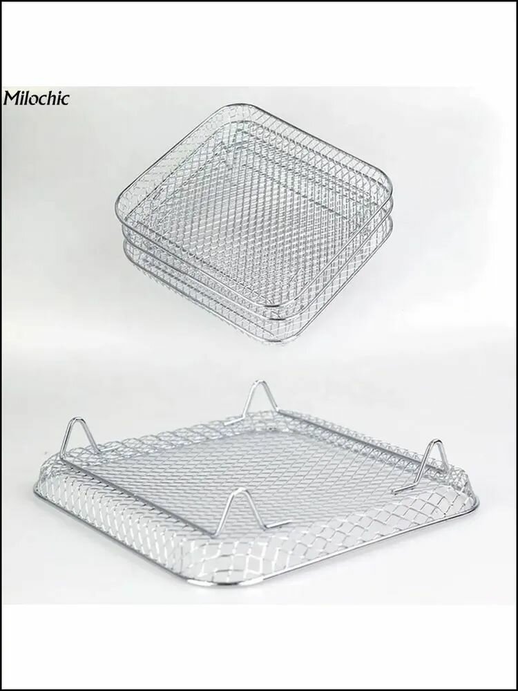 Нержавеющая сталь решетки для аэрогриля, легко моется решетка для духовки, аксессуар для фритюрницы