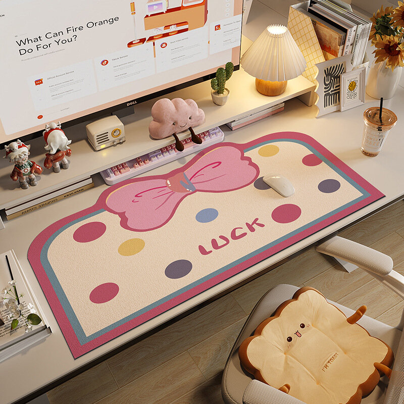 Милый коврик для мыши, очень большой, для девочек, высокая эстетика, офисный компьютерный стол, большой рабочий стол, коврик для клавиатуры