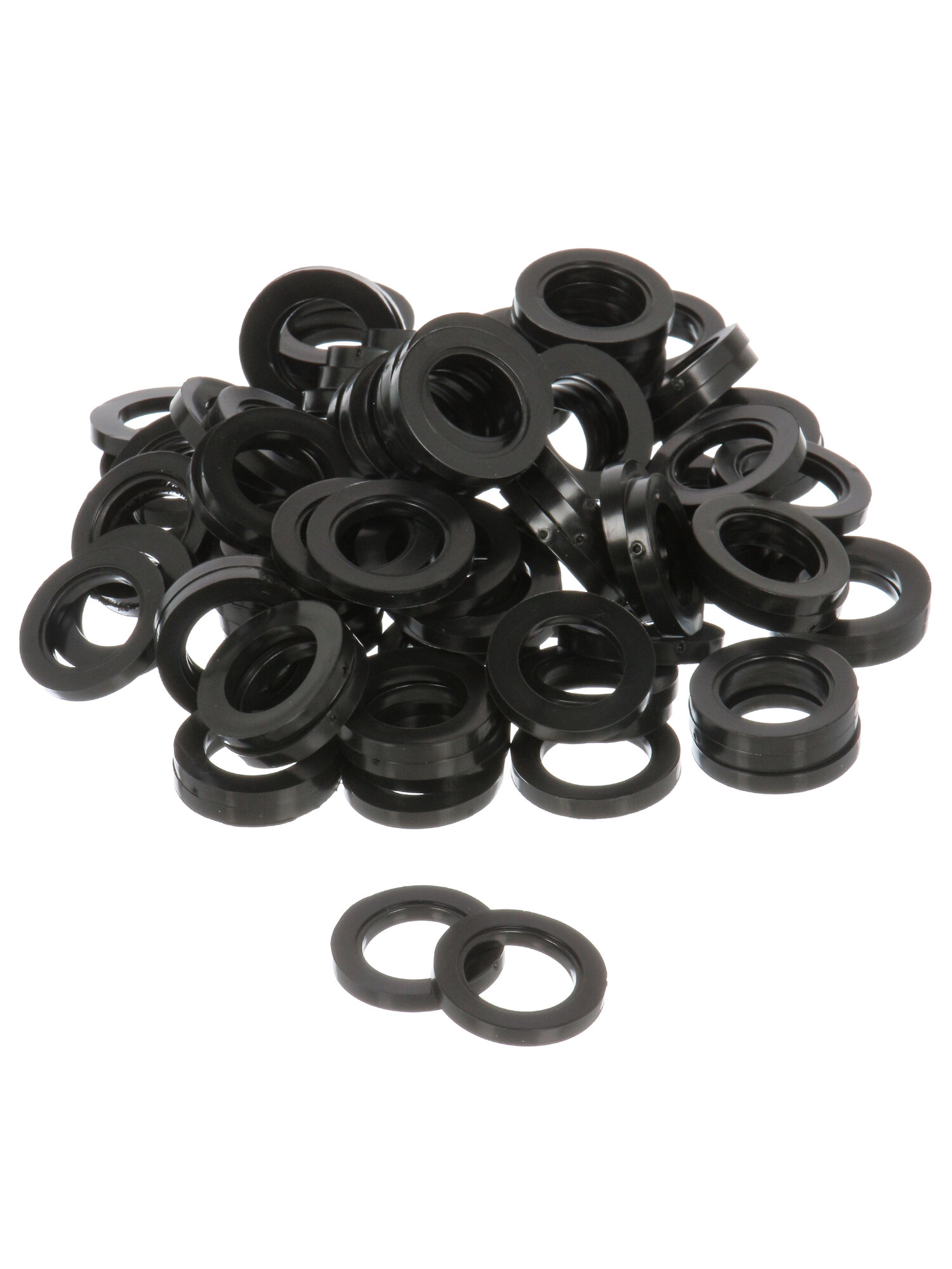 Прокладка сантехническая 1 дюйм резиновая уплотнительная СантехКреп, набор 100 штук, черная, для труб и фитингов