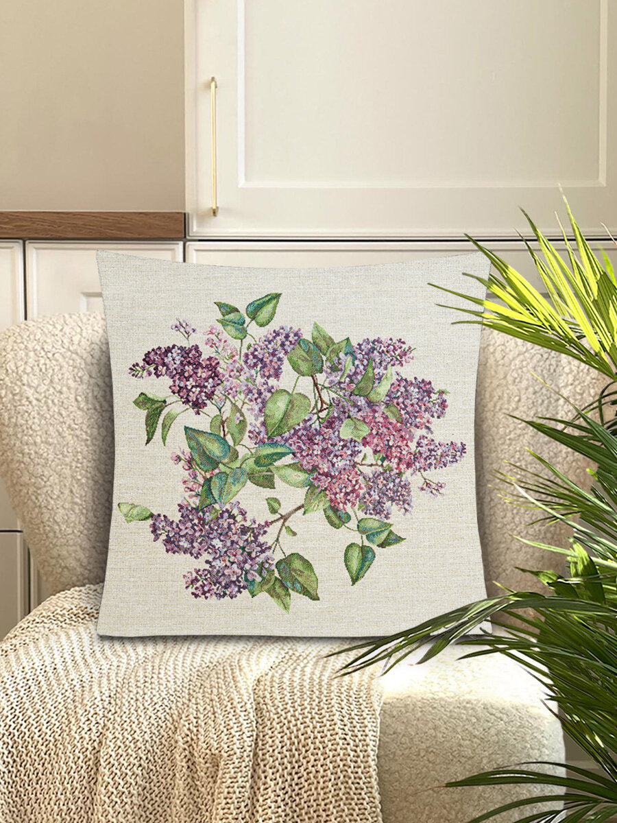 Наволочка гобеленовая Le Gobelin Сирень центр 45х45 см