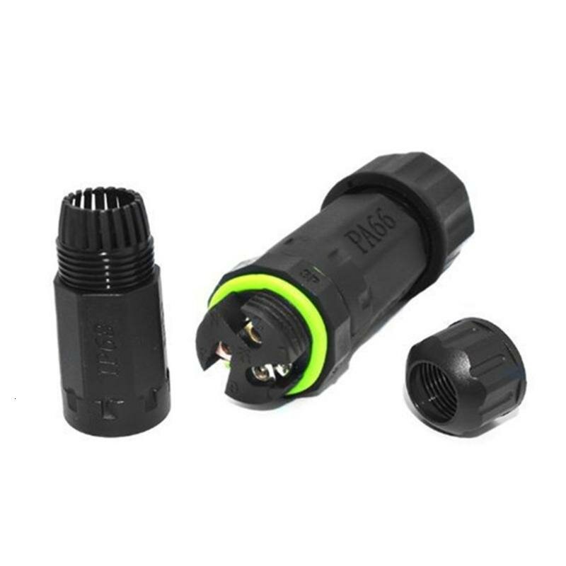 IP68 M16 водонепроницаемые прямые разъёмы для кабеля 5-10 мм, 2/3/4/5Pin, 3p