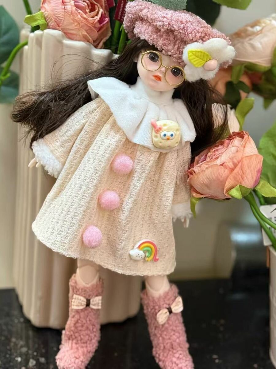Хит продаж! Милая BJD кукла в розовом костюме, с аксессуарами, подарок для девочки