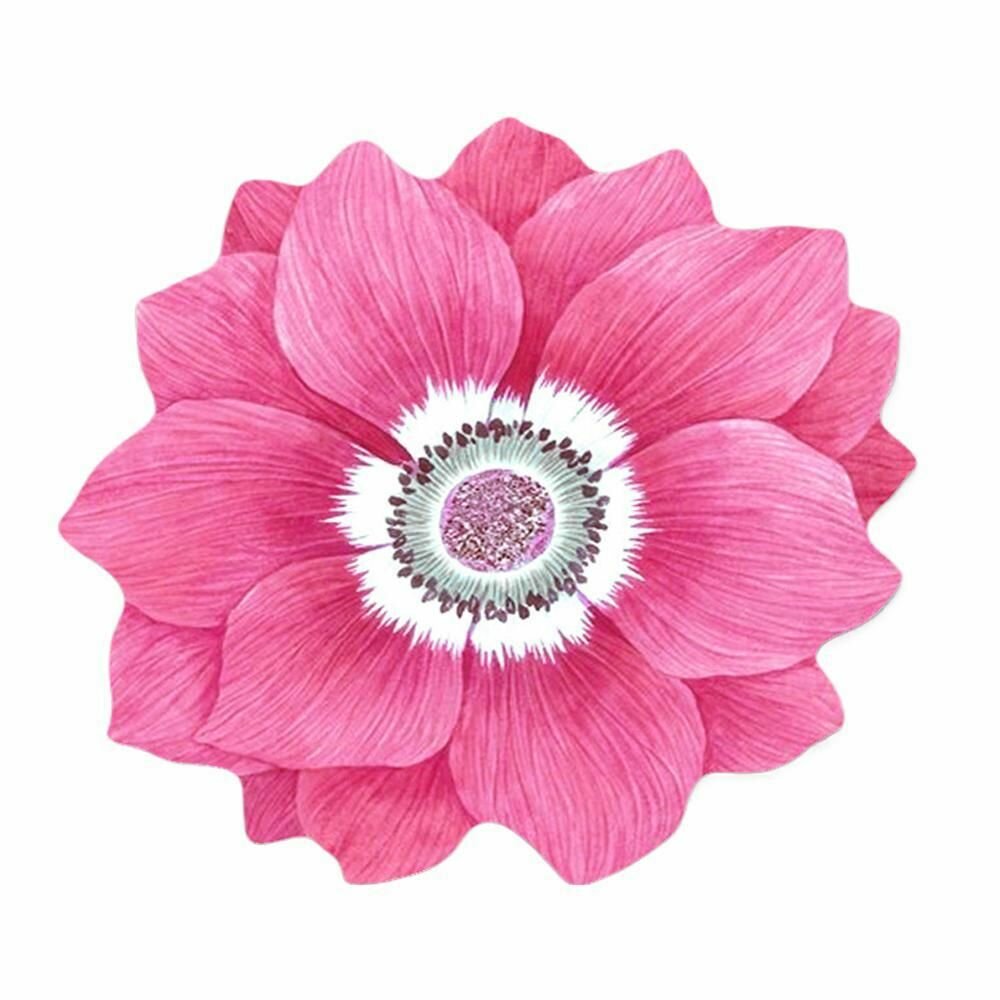 Декоративный ковер в форме лотоса, 23.40 дюйма, бархатный, для спальни, гостиной, кухни