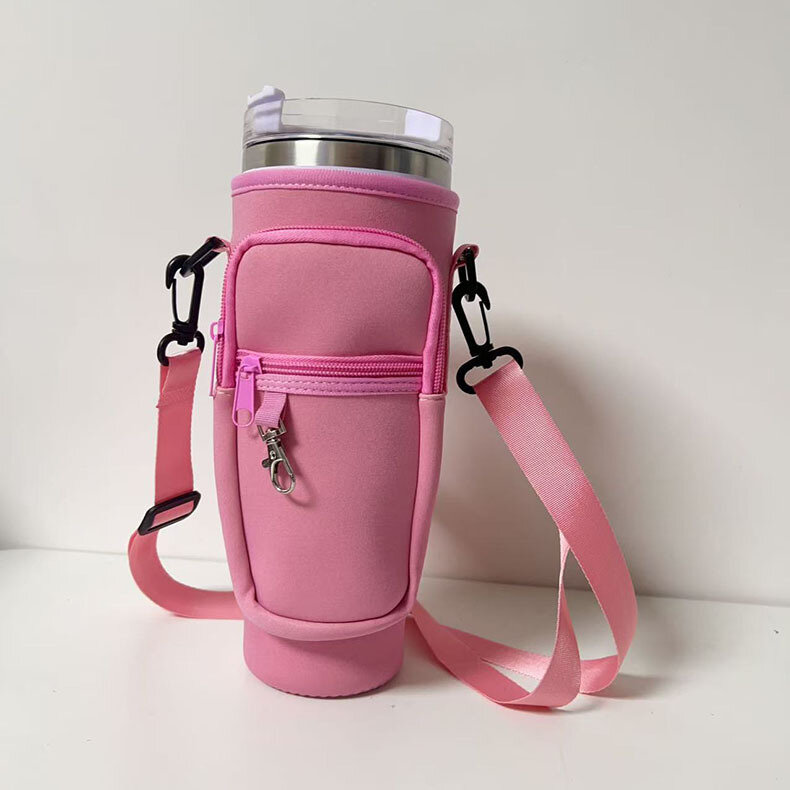 Портативная сумка для бутылки воды с ремнем через плечо для детей, специальный чехол для стакана для использования на улице, чехол для стакана, изолированный защитный чехол для стакана